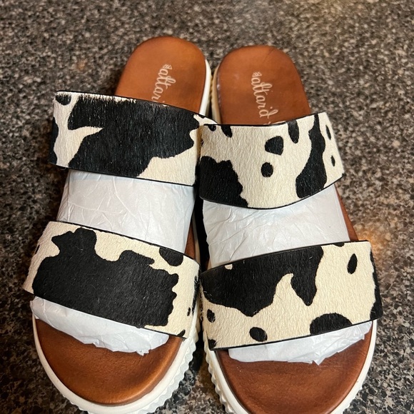 Altar'd State | Shoes | Altard State Cow Print Sandals In Size 75 ...